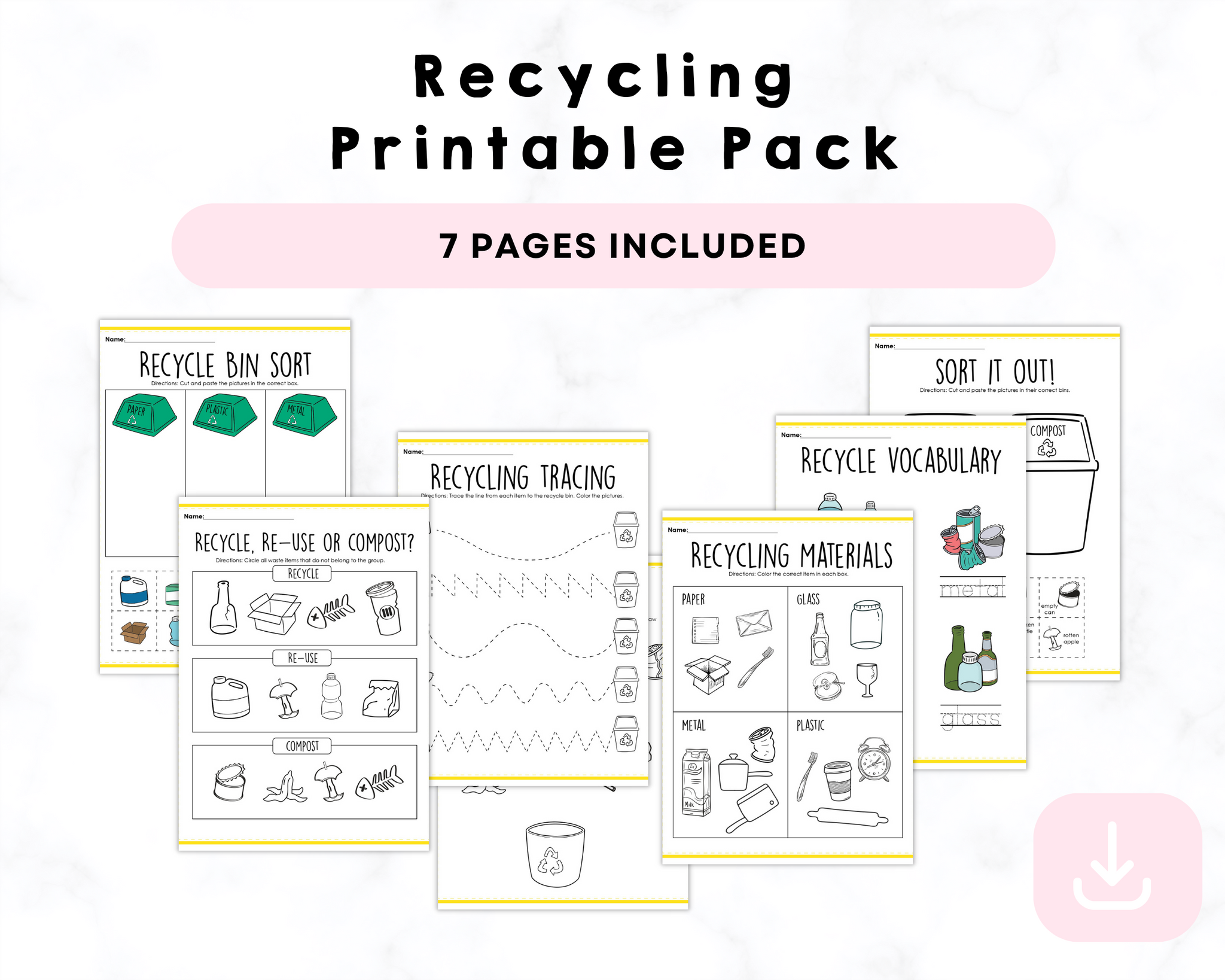 Recycling Printable Pack Printables – CrystalandComp