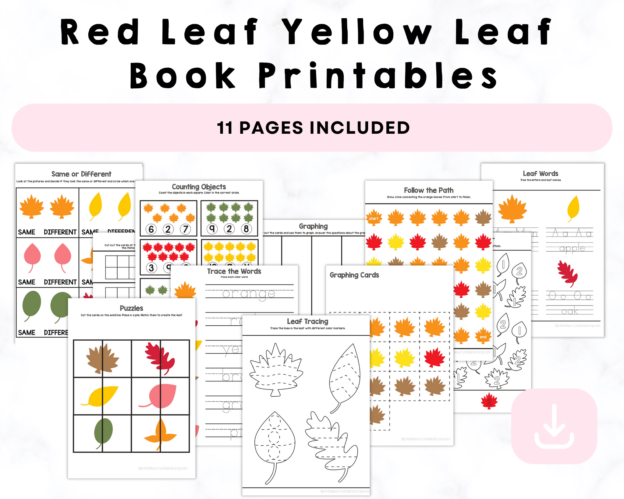 Red Leaf Yellow Leaf Book Printables – CrystalandComp