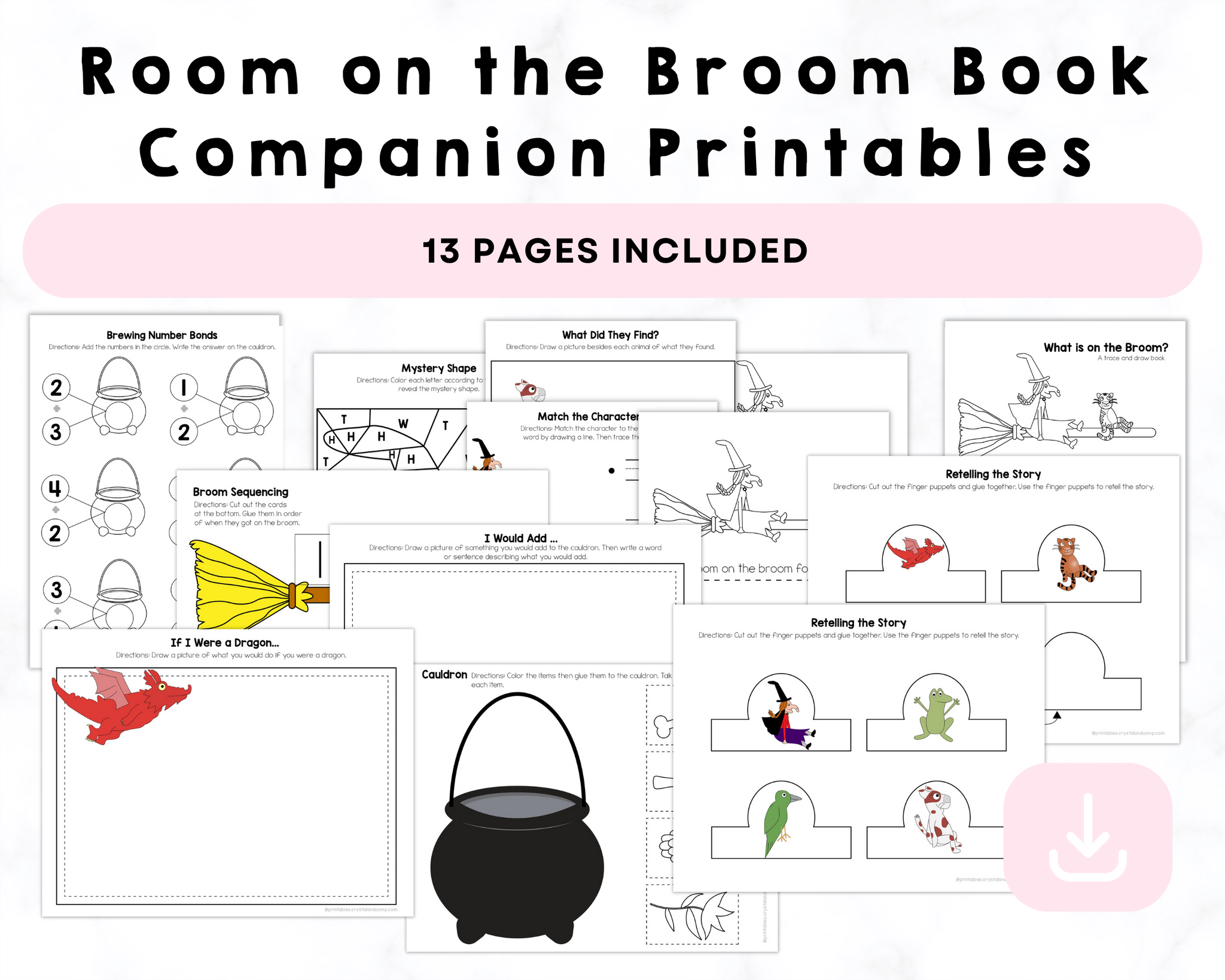 Room on the Broom Book Companion Printables – CrystalandComp