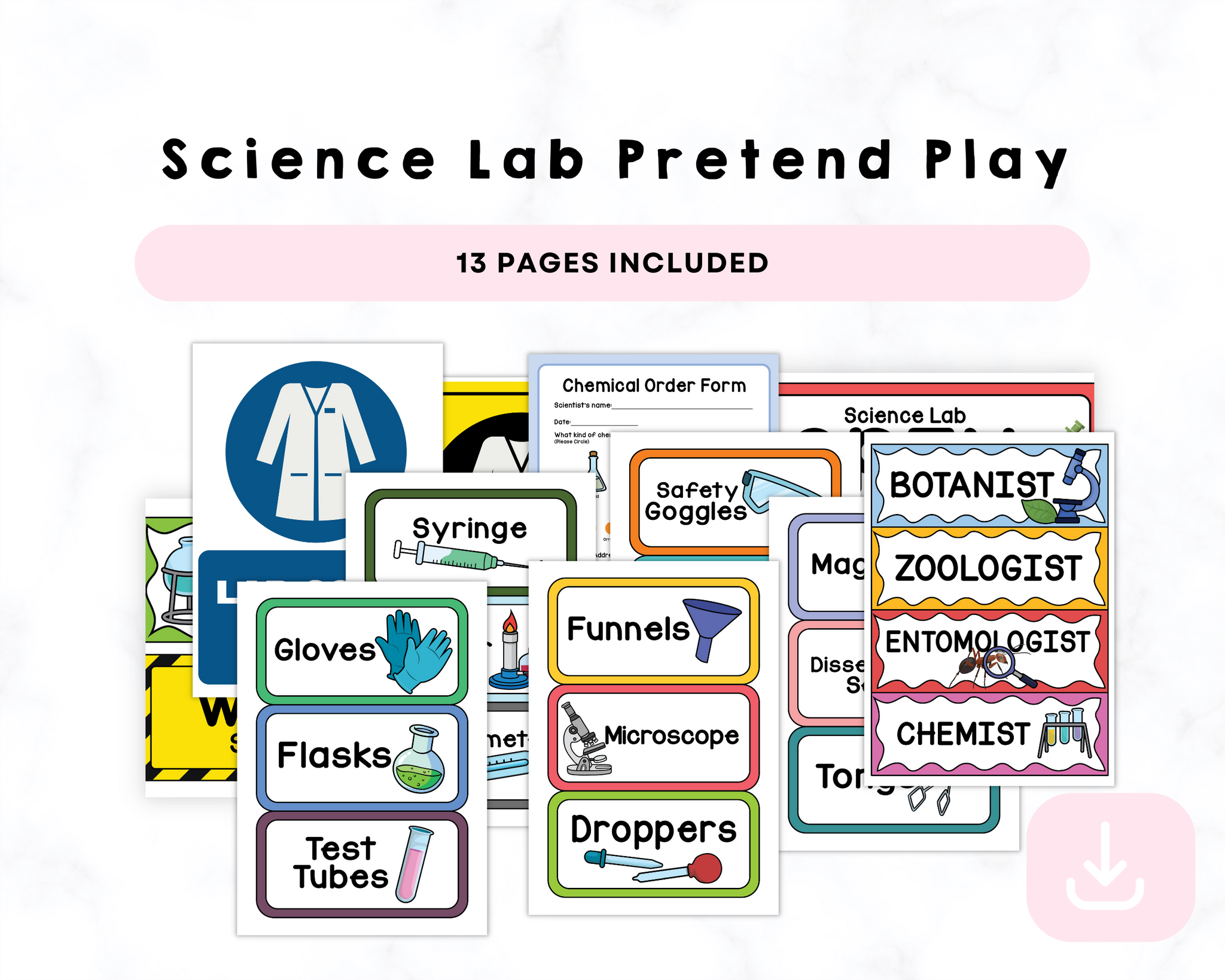 Printable Science Lab Pretend Play – CrystalandComp