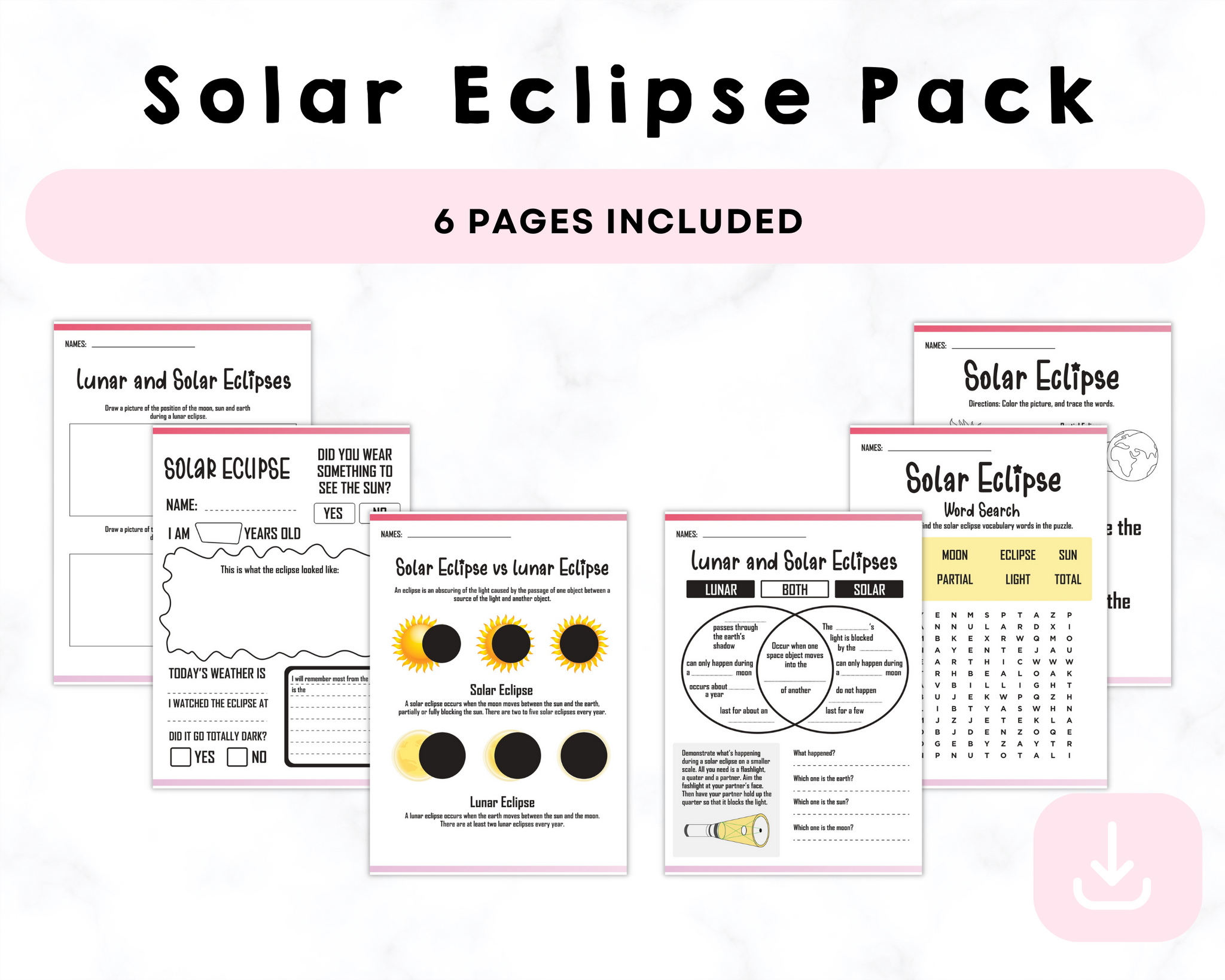Solar Eclipse Pack Printables – CrystalandComp