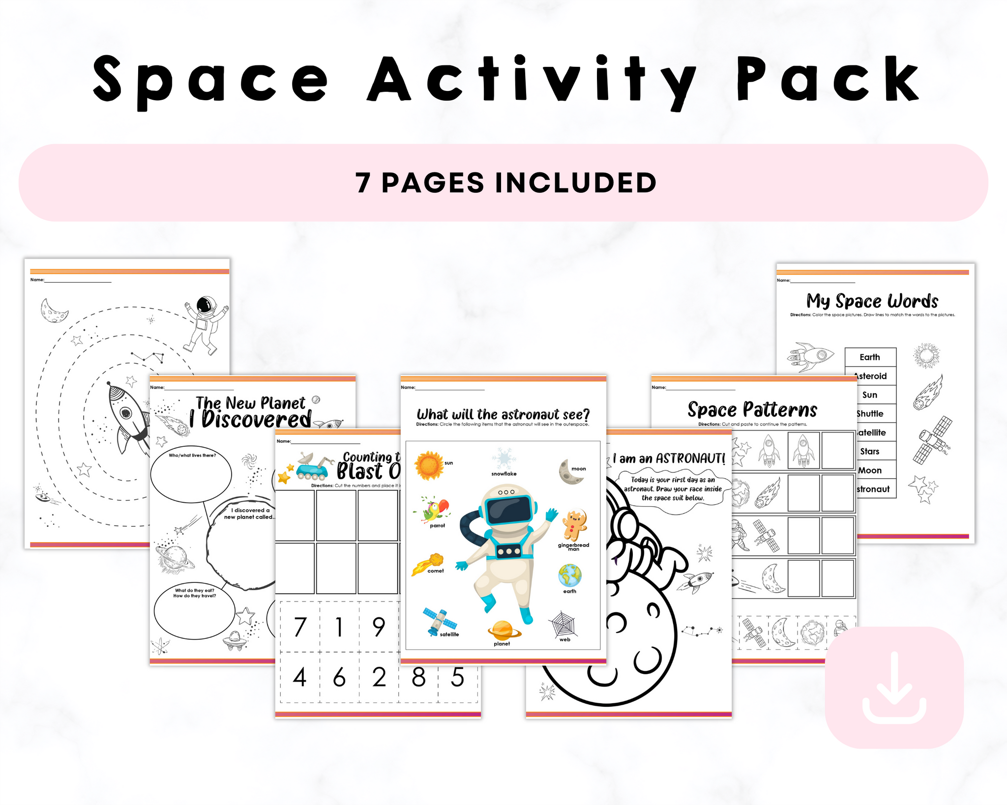 Space Activity Pack Printables – CrystalandComp