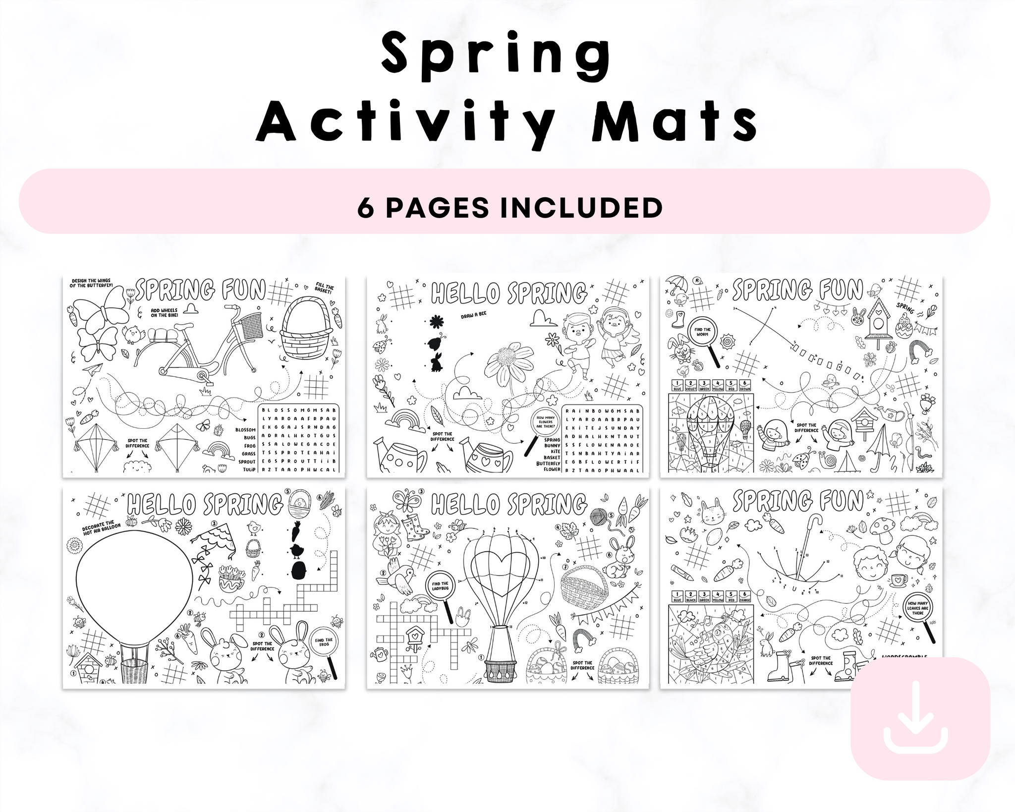 Printable Spring Activity Mats – CrystalandComp