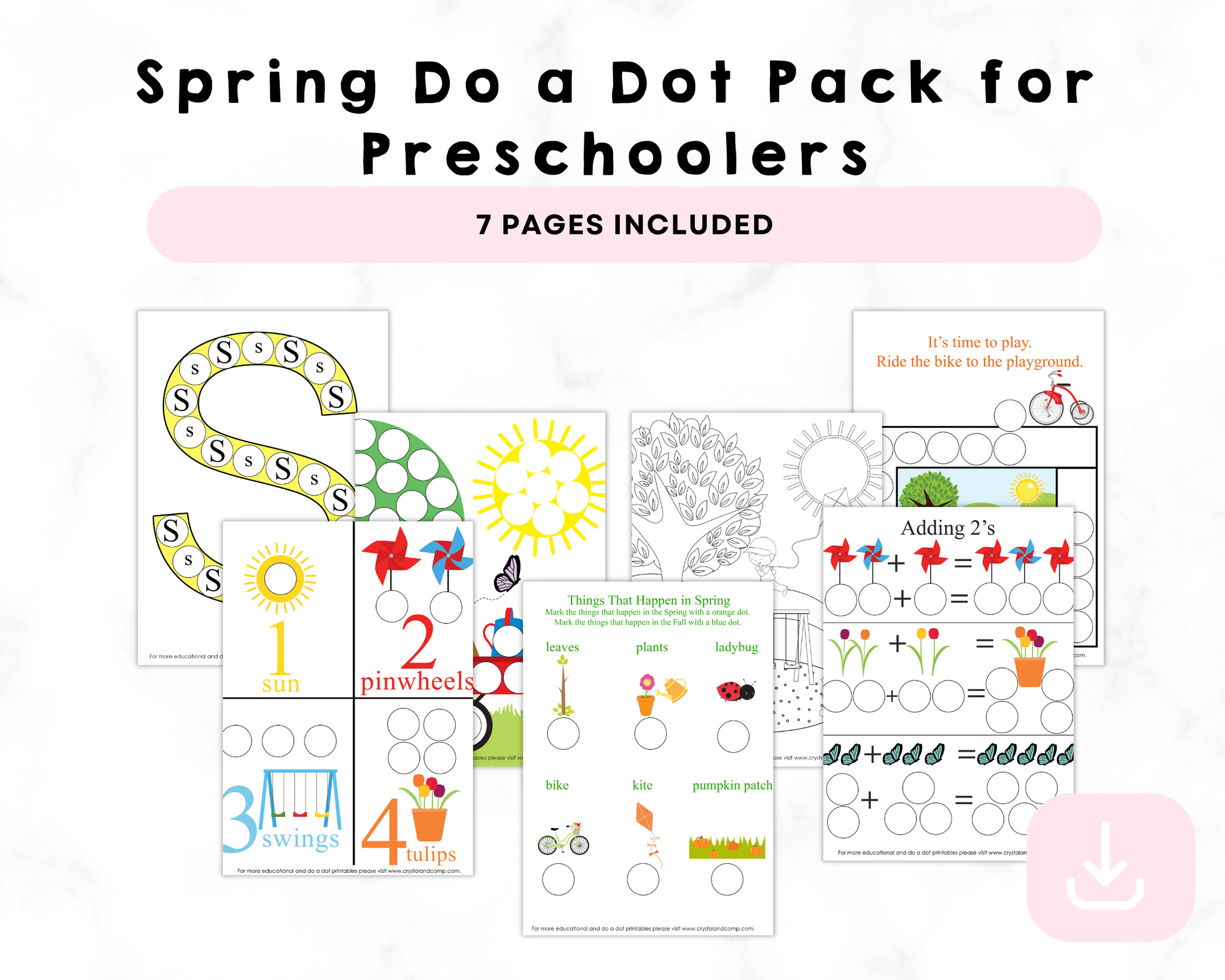 Spring Do a Dot Pack for Preschoolers – CrystalandComp