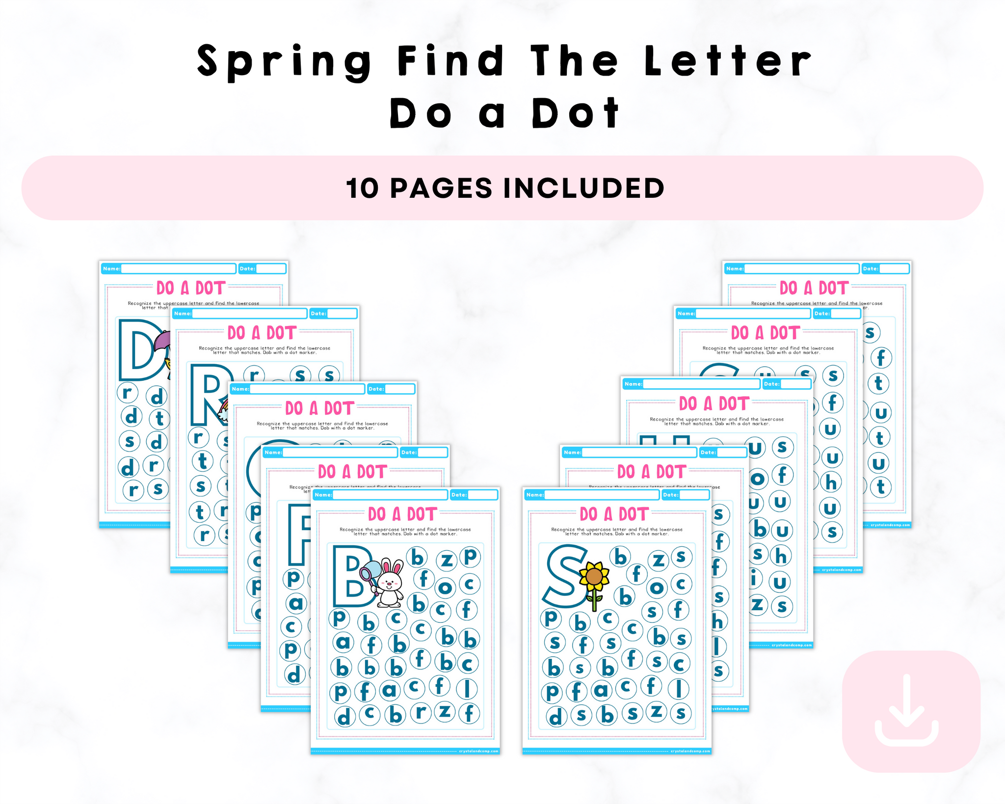 Spring Find the Letter Do a Dot Printable – CrystalandComp