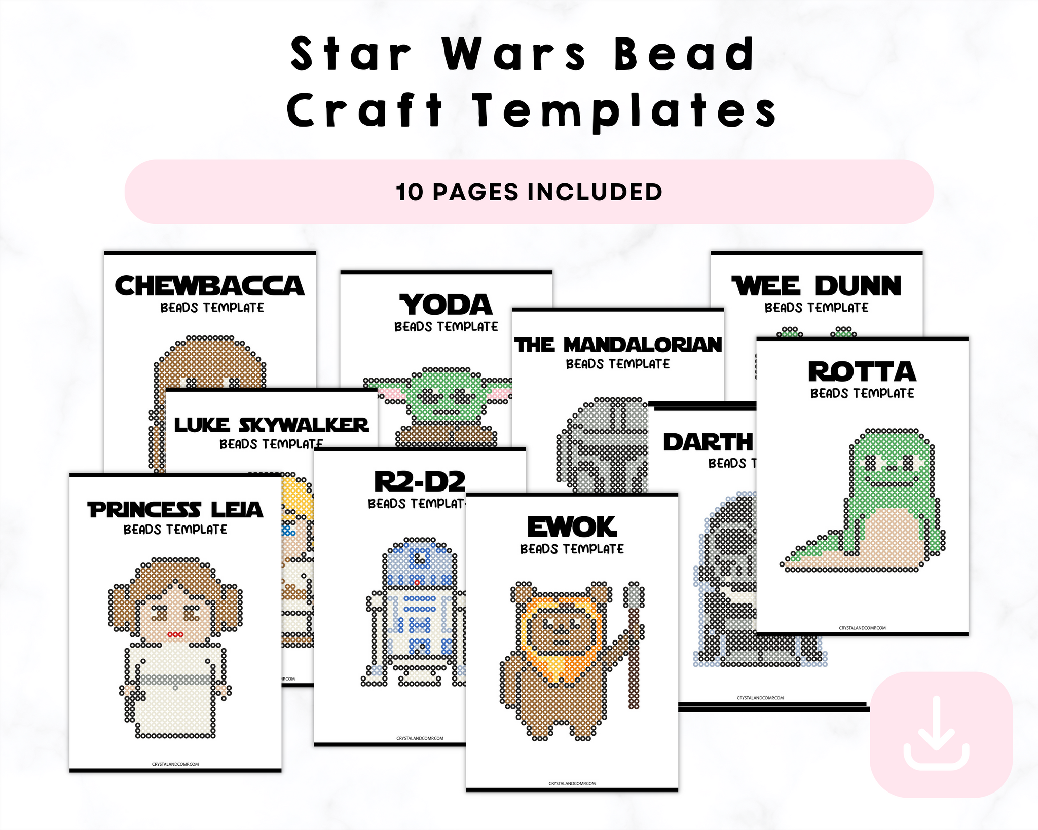 Printable Star Wars Bead Craft Templates – CrystalandComp