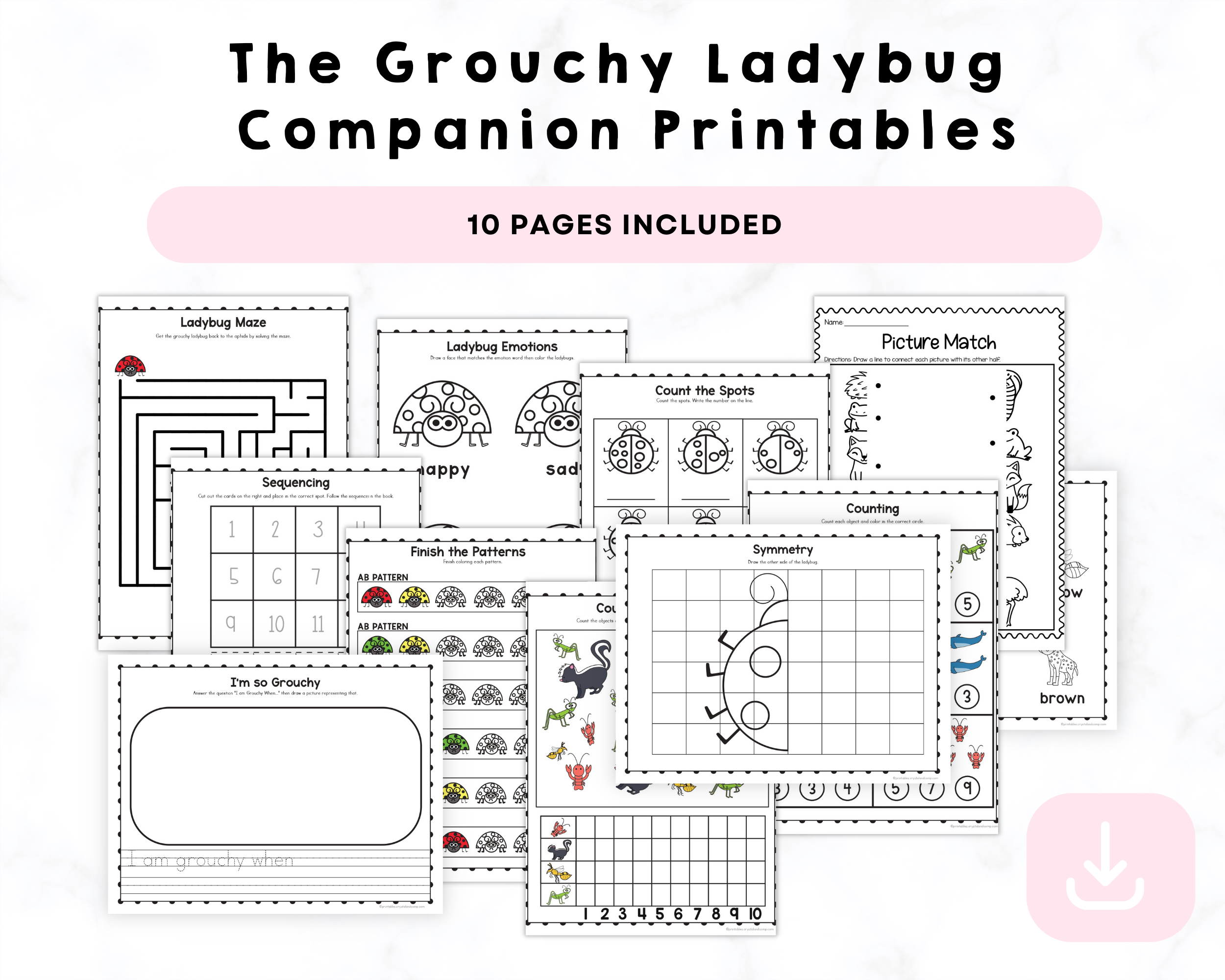 Grouchy Ladybug Coloring Page The Grouchy Ladybug Companion Printables