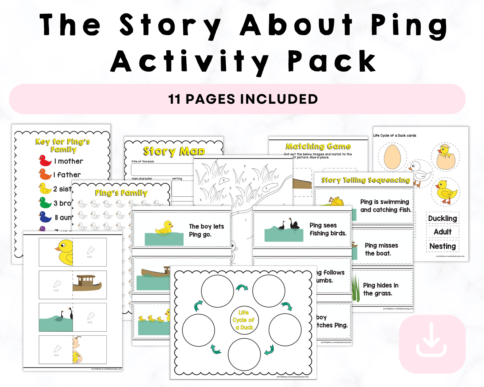 The Story About Ping Activity Pack Printables – CrystalandComp