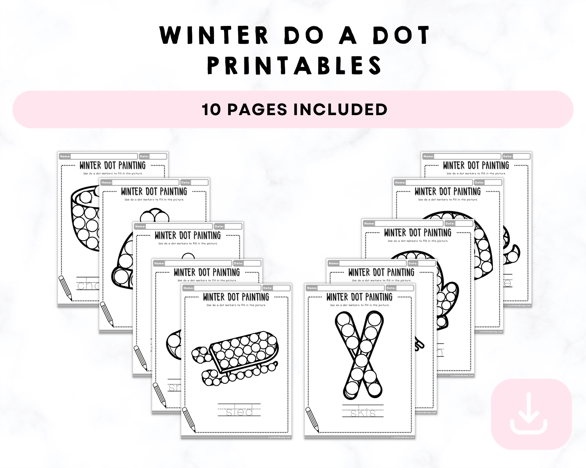 Winter Do a Dot Printables – CrystalandComp