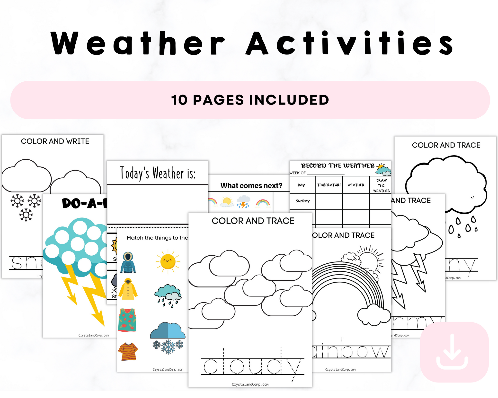 Weather Activities Printable – CrystalandComp