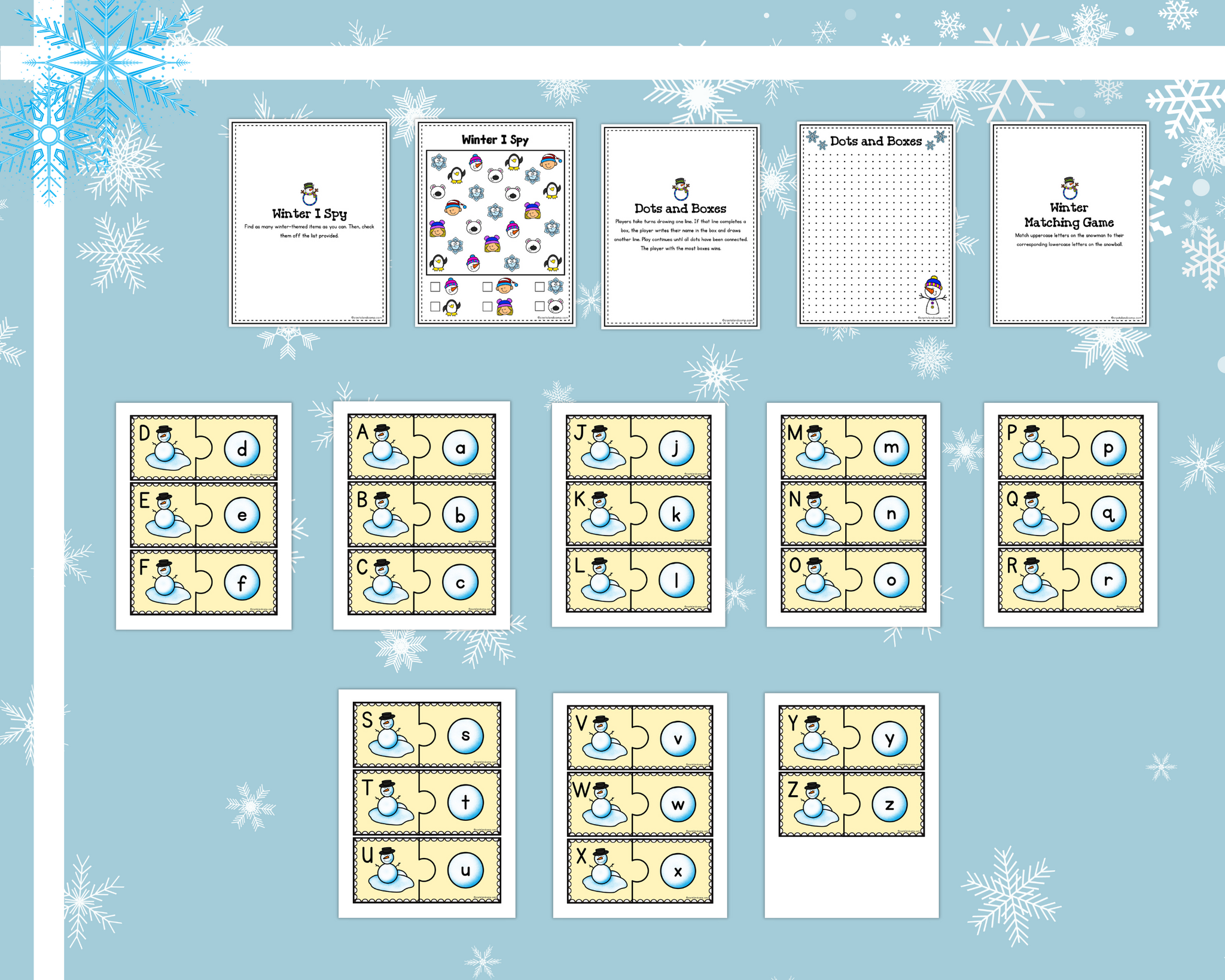 20 Winter Activities Printables – CrystalandComp